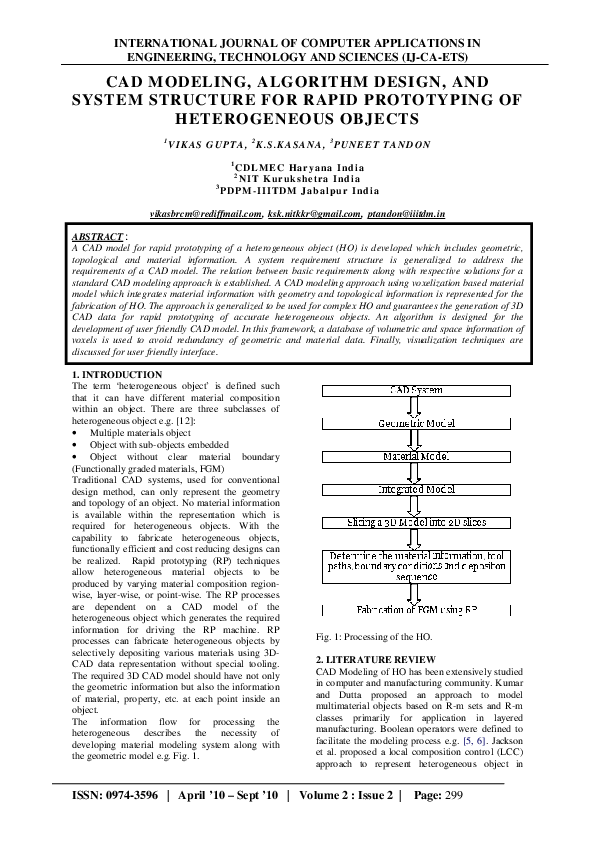 Pdf Cad Modeling Algorithm Design And System Structure For Rapid