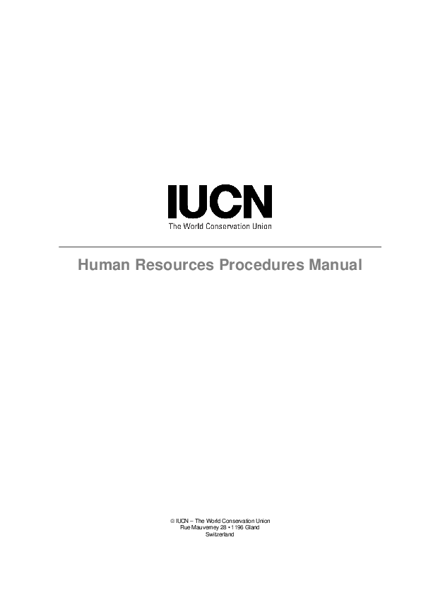 (PDF) Human Resources Procedures Manual