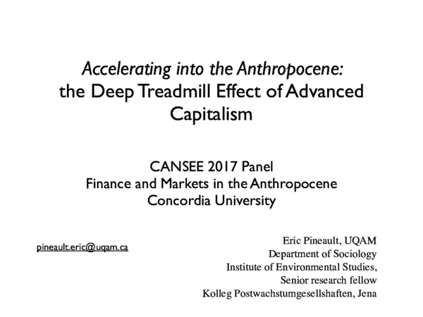 (PDF) Accelerating into the Anthropocene: the deep treadmill effect of ...