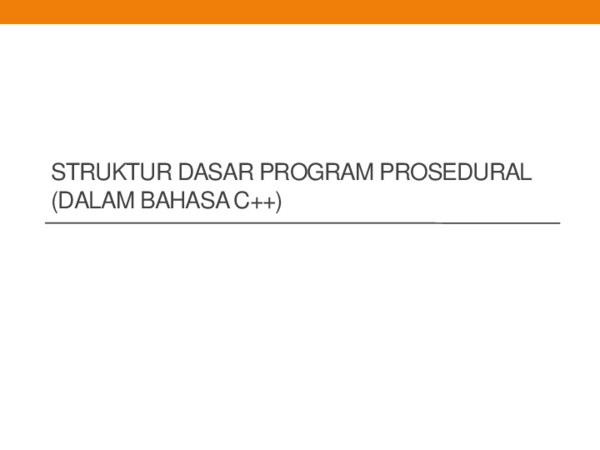 (PDF) STRUKTUR DASAR PROGRAM PROSEDURAL (DALAM BAHASA C