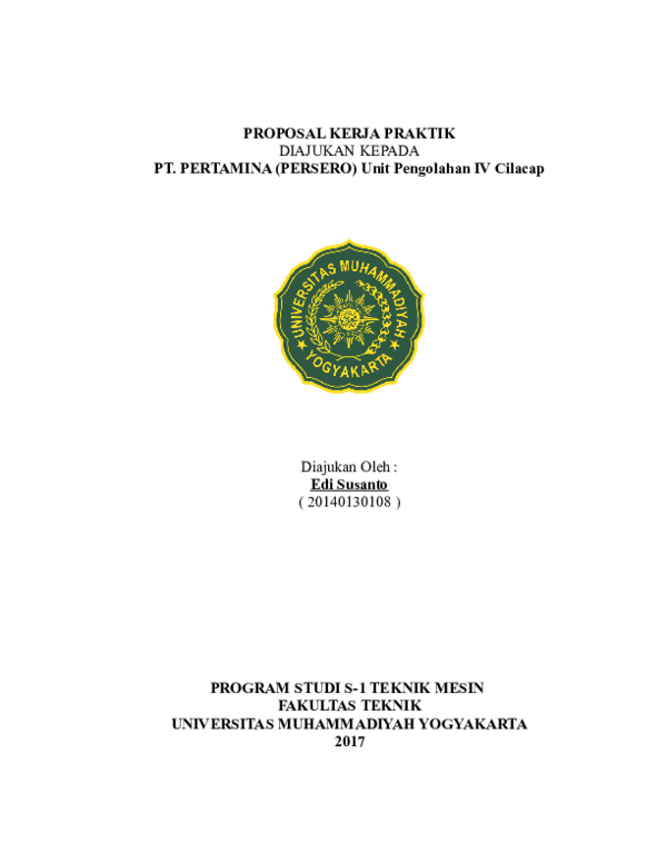 (DOC) PROPOSAL KP PERTAMINA