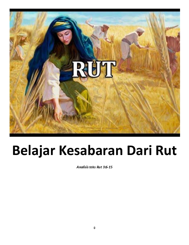 (PDF) Belajar Kesabaran Dari Rut Analisis teks Rut 3:6-15