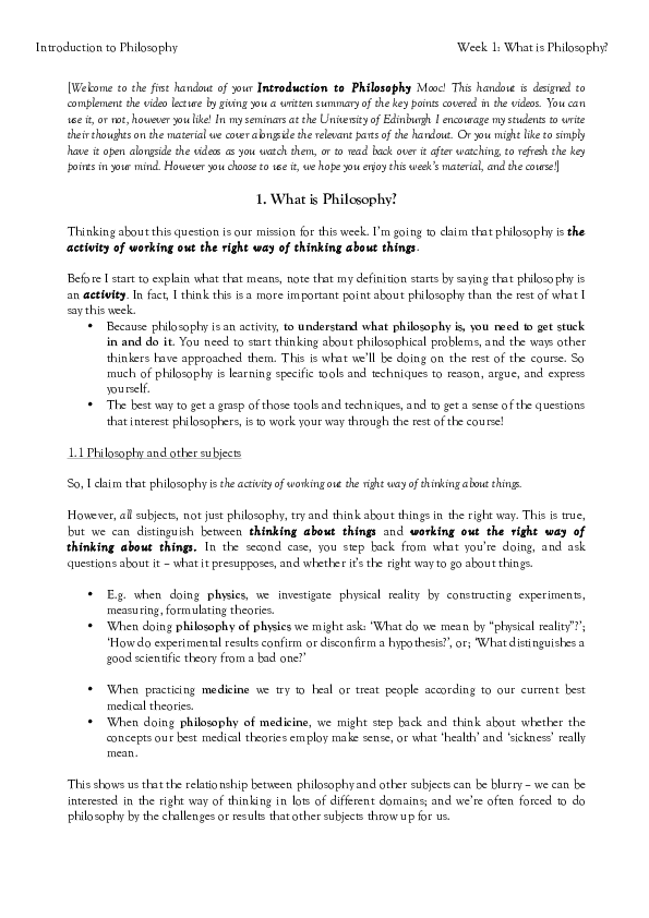 (PDF) Introduction to Philosophy