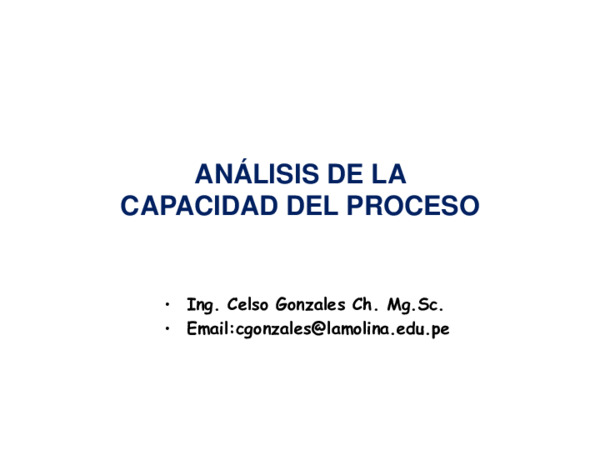 (PDF) ANÁLISIS DE LA CAPACIDAD DEL PROCESO