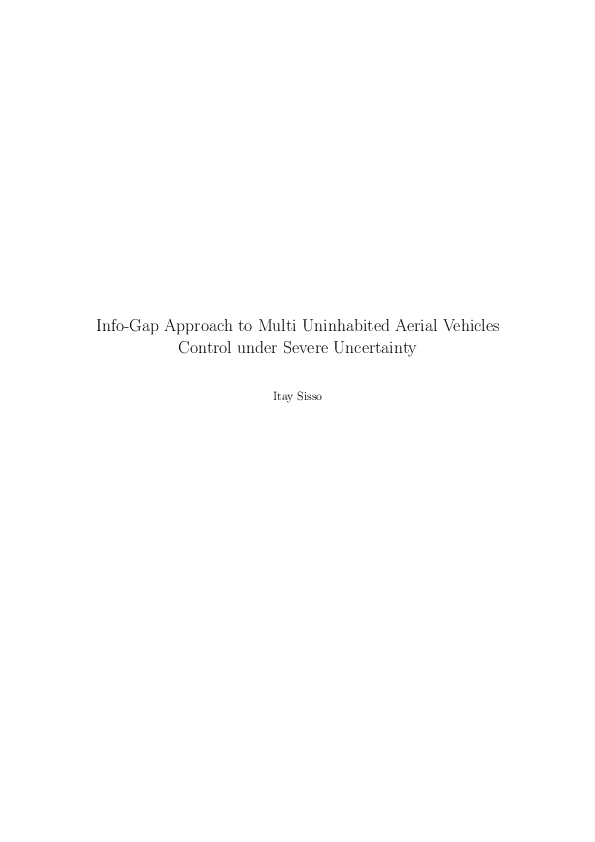 (PDF) Info-Gap Approach to Multi Uninhabited Aerial Vehicles Control ...