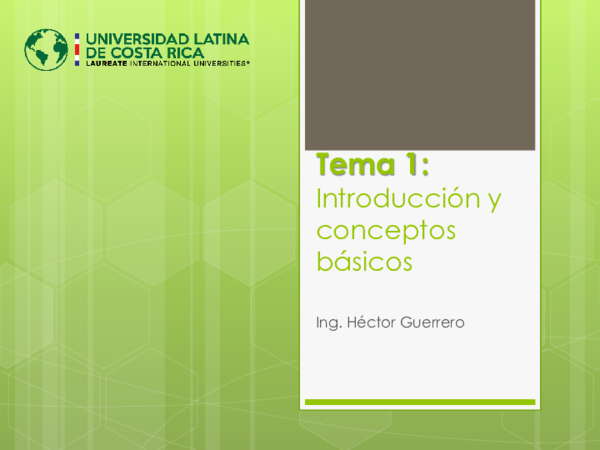 (PDF) Tema 1: Introducción y conceptos básicos