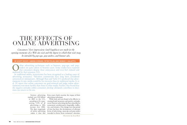 (PDF) THE EFFECTS OF ONLINE ADVERTISING