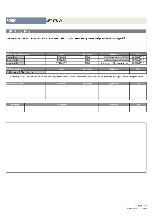 (PDF) MONASH FREEWAY UPGRADING‐LIFT Crosshead CH1, 2, 3, 4 at Dandenong ...