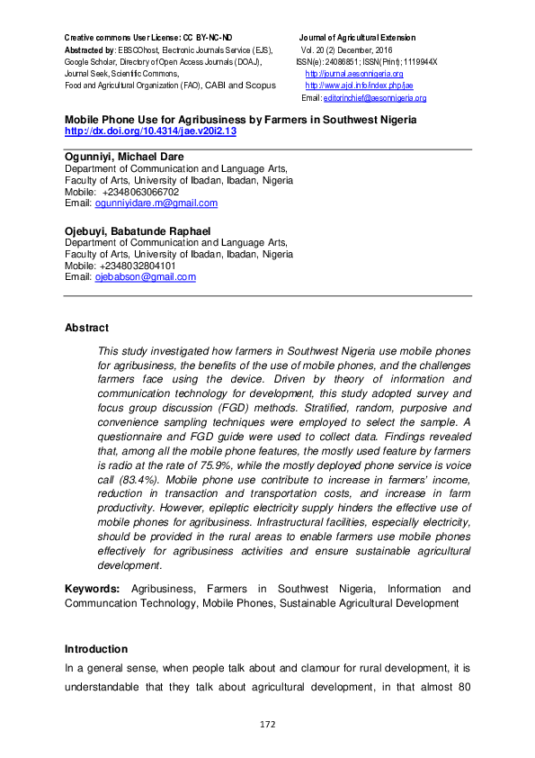 (PDF) Creative commons User License: CC BY-NC-ND Mobile Phone Use for ...