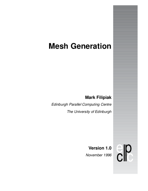 (PDF) Mesh Generation