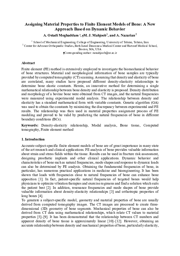 (PDF) Material model of pelvic bone based on modal analysis: a study on the composite bone ...