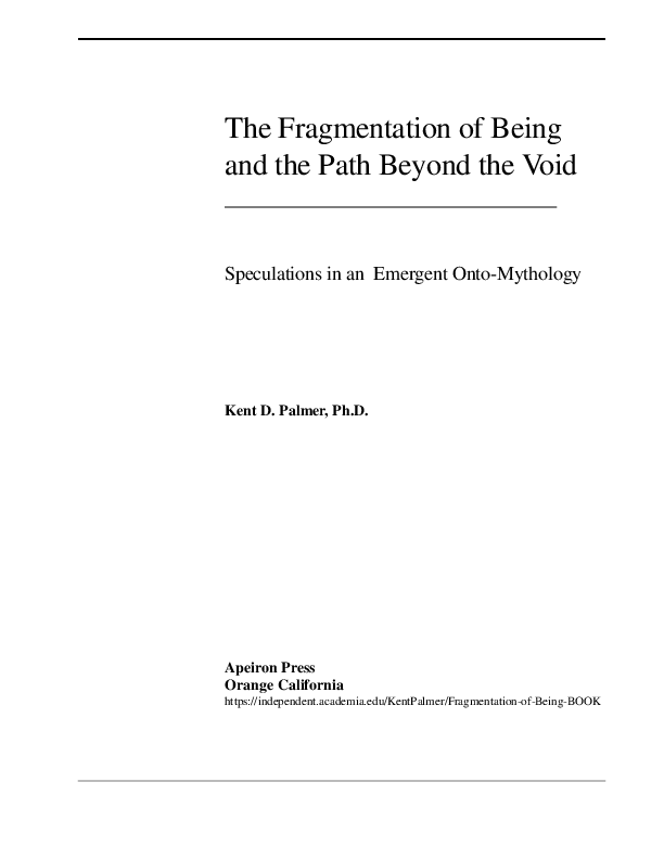 (PDF) The Fragmentation of Being and the Path Beyond the Void