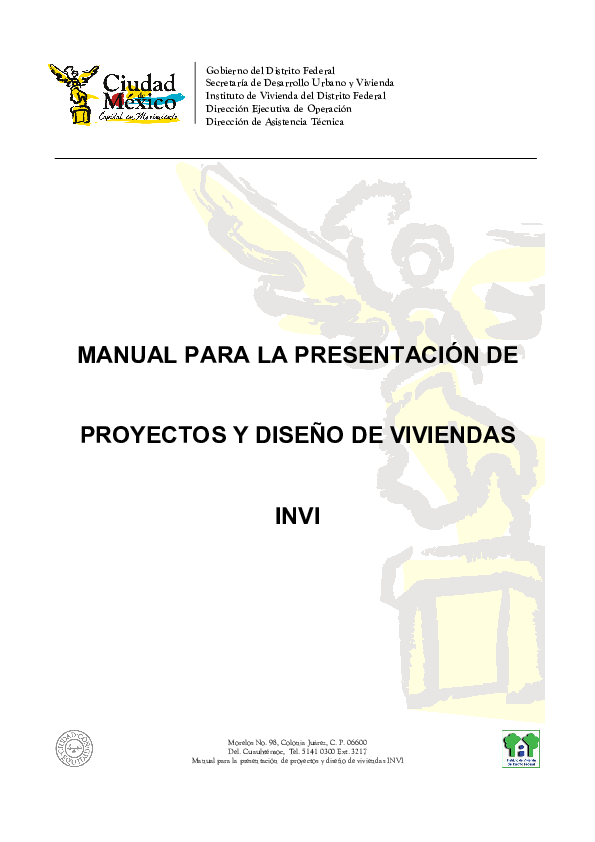 (PDF) MANUAL PARA LA PRESENTACIÓN DE PROYECTOS Y DISEÑO DE VIVIENDAS INVI
