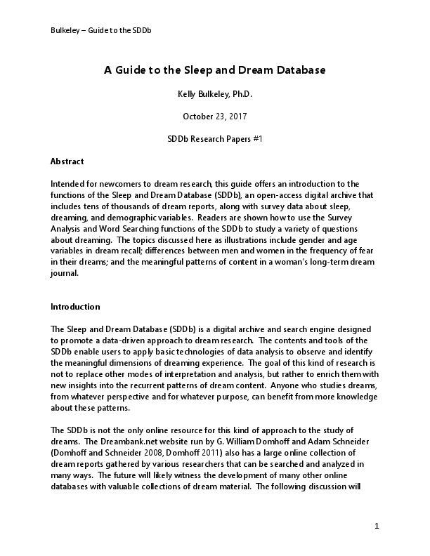 (DOC) A Guide to the Sleep and Dream Database.docx