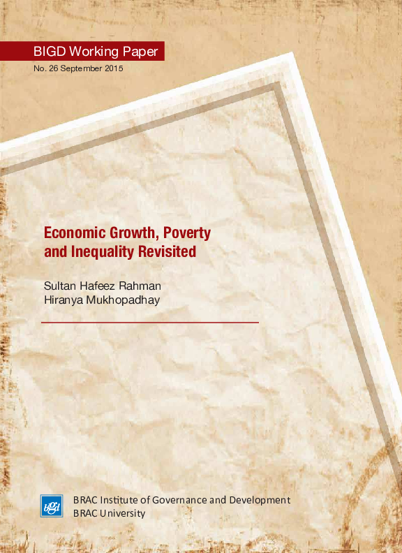 (PDF) Economic Growth, Poverty and Inequality Revisited