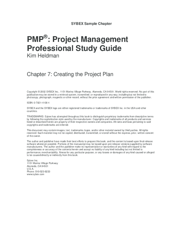 (PDF) PMP ® : Project Management Professional Study Guide