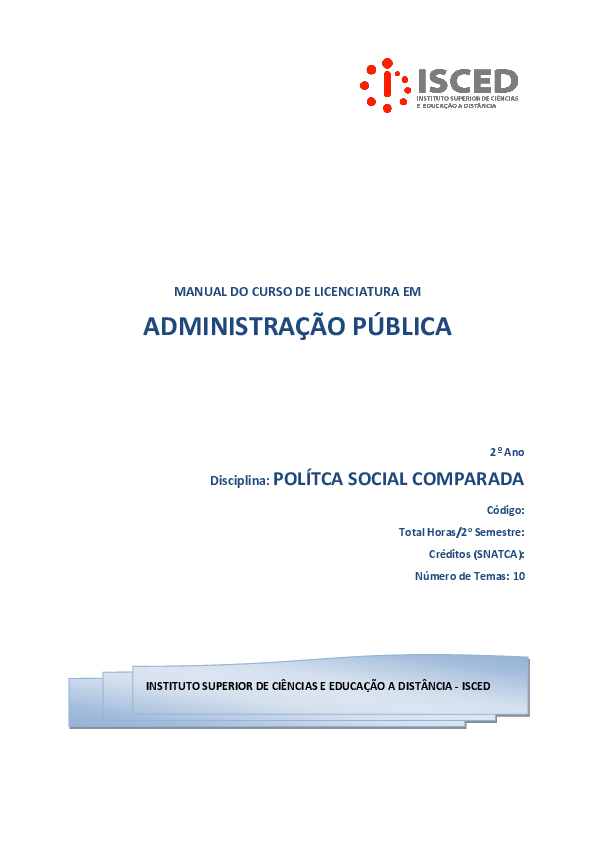 (PDF) INSTITUTO SUPERIOR DE CIÊNCIAS E EDUCAÇÃO A DISTÂNCIA -ISCED