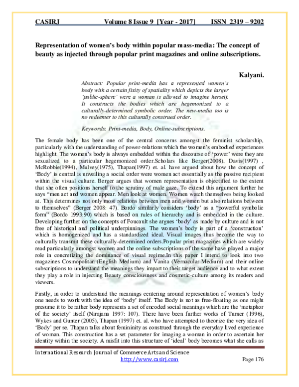 (PDF) Representation of women’s body within popular mass-media: The ...