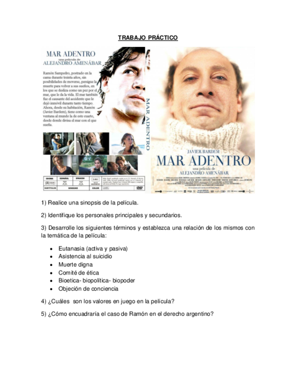 (DOC) TRABAJO PRÁCTICO MAR ADENTRO