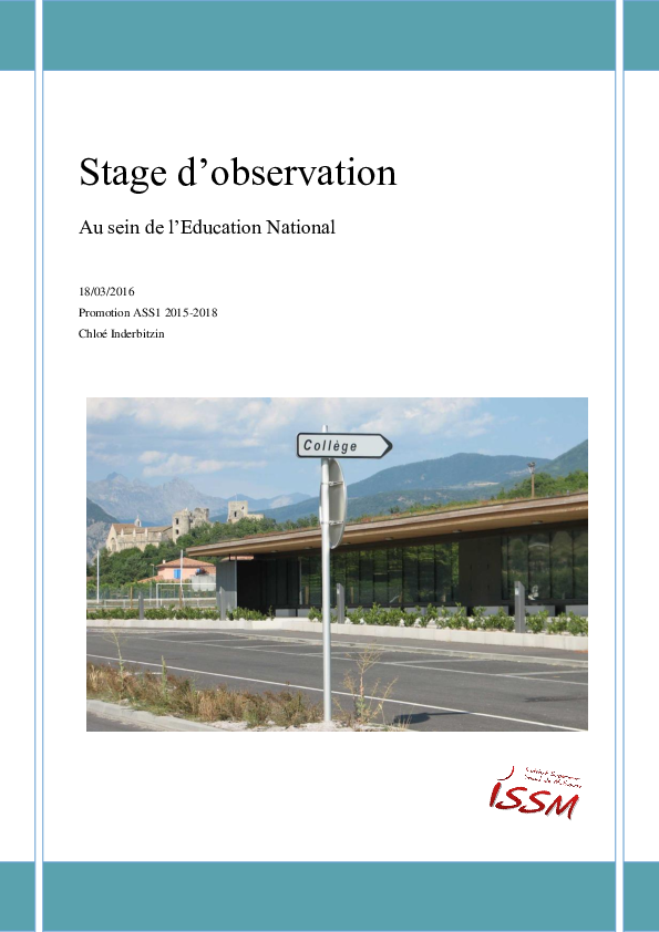 (DOC) Stage d'observation