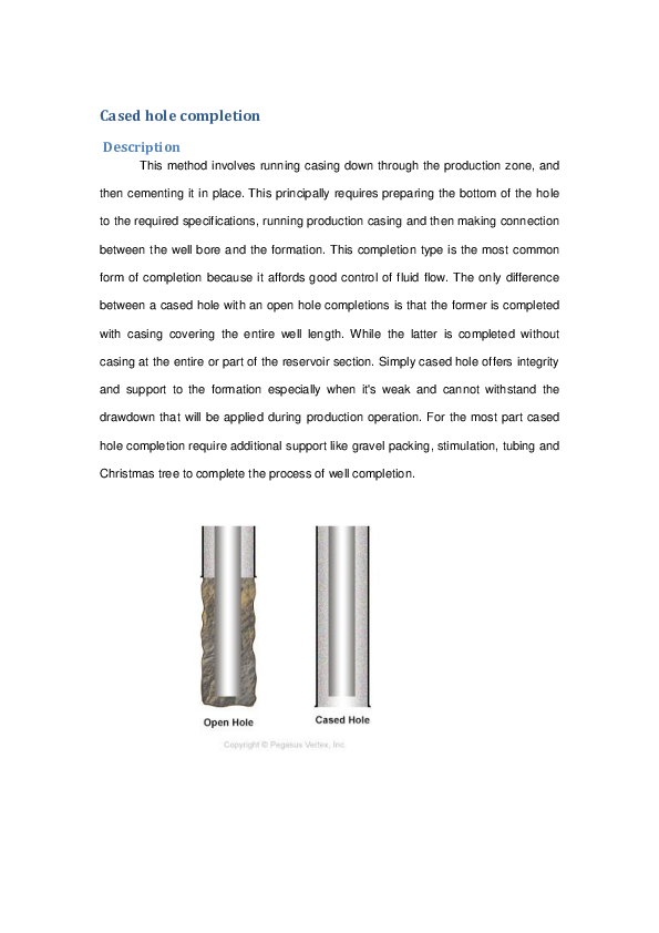 (DOC) Cased hole completion