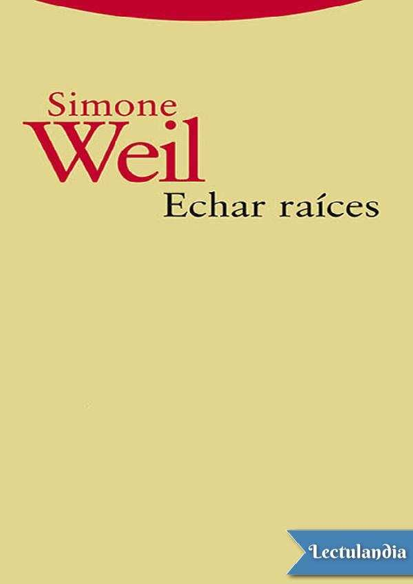 (PDF) Echar Raices Simone Weil