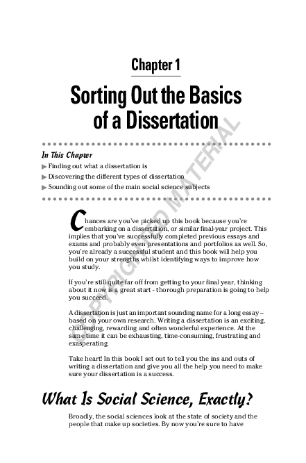 (PDF) Sorting Out the Basics of a Dissertation