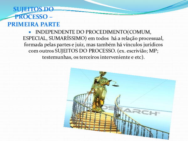(PPT) SUJEITOS DO PROCESSO - PARTE