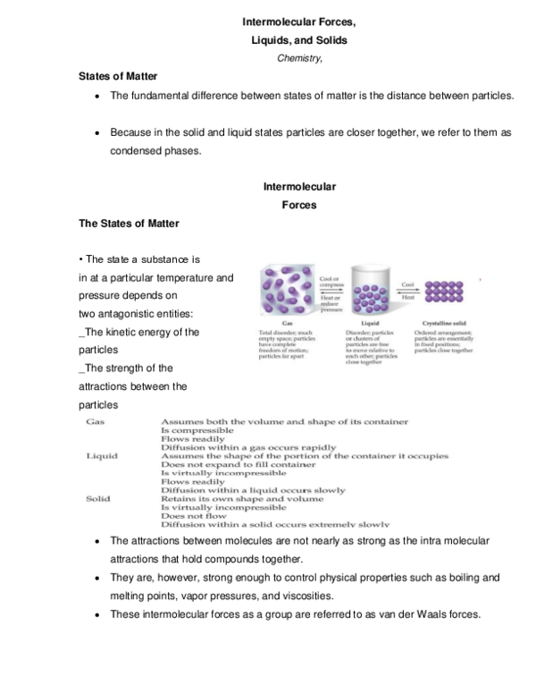(DOC) Intermolecular Forces, Liquids, and Solids