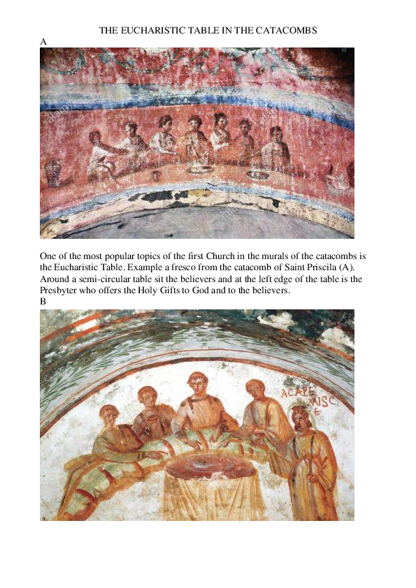 (DOC) THE EUCHARISTIC TABLE IN THE CATACOMBS