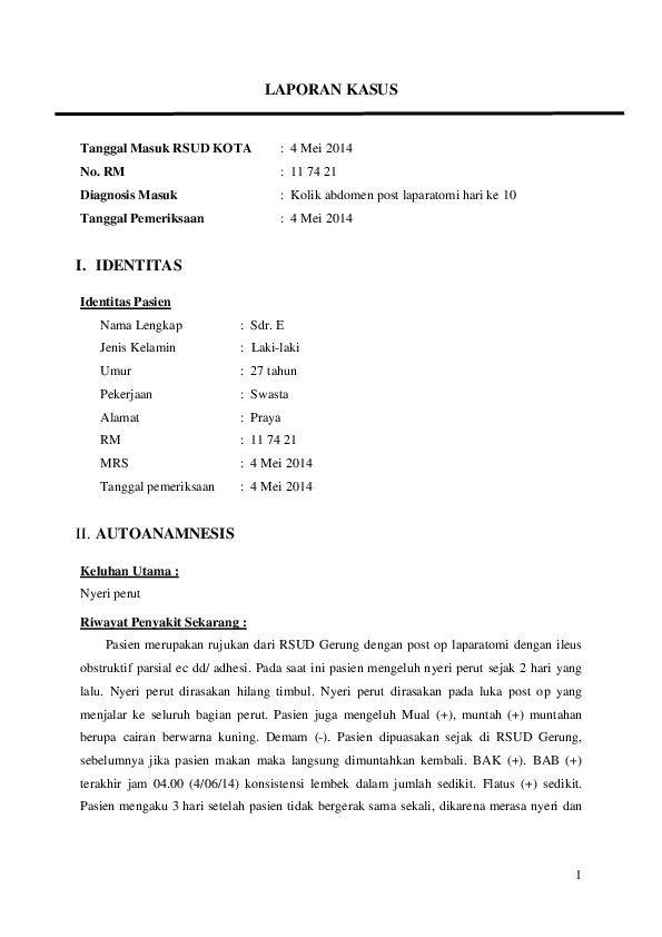 (DOC) Lapsus Ileus Obstruktif