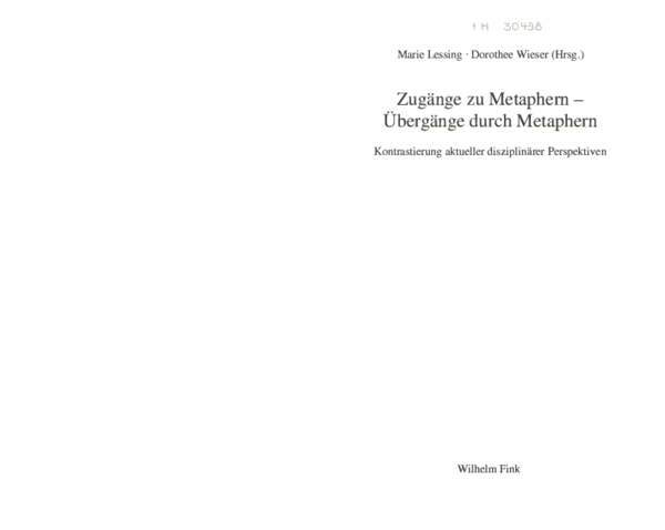 (PDF) „Das Verhältnis genuin visueller und präexistierender Metaphorik ...