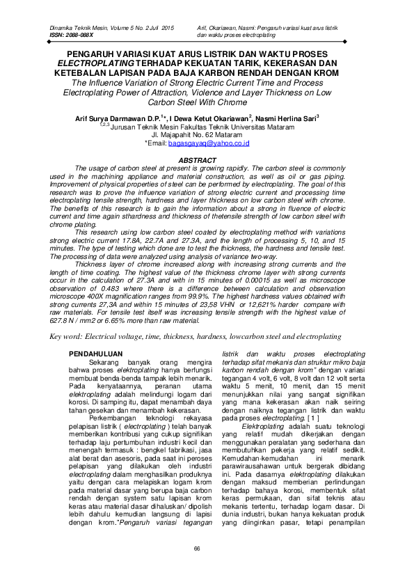 (PDF) The Influence Variation of Strong Electric Current Time and ...