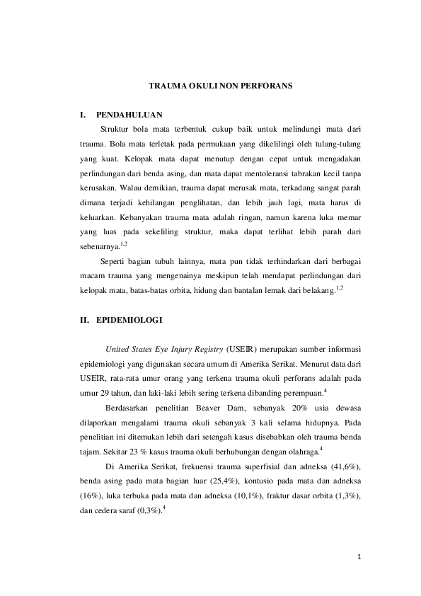(PDF) TRAUMA OKULI NON PERFORANS