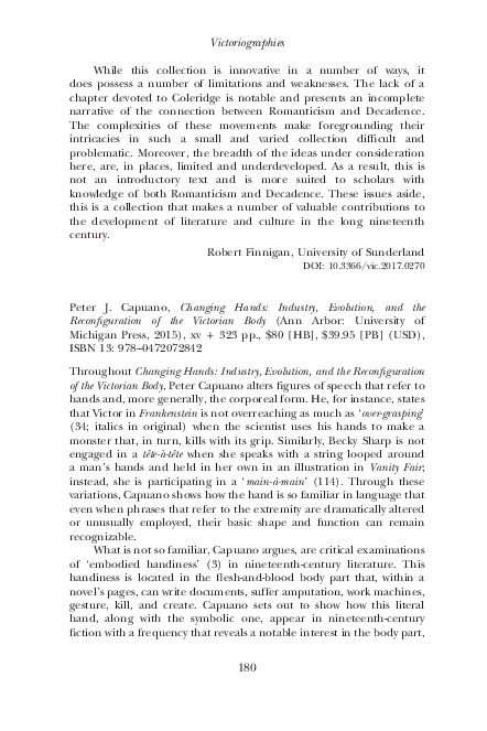 (PDF) Review of Peter J. Capuano's Changing Hands: Industry, Evolution ...