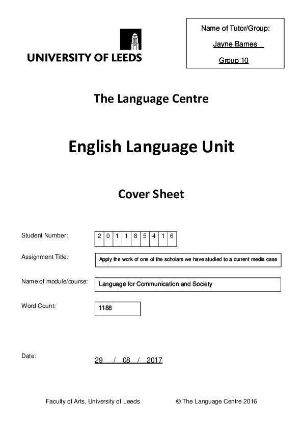 (DOC) Language for Communication and Society English Language Unit ...