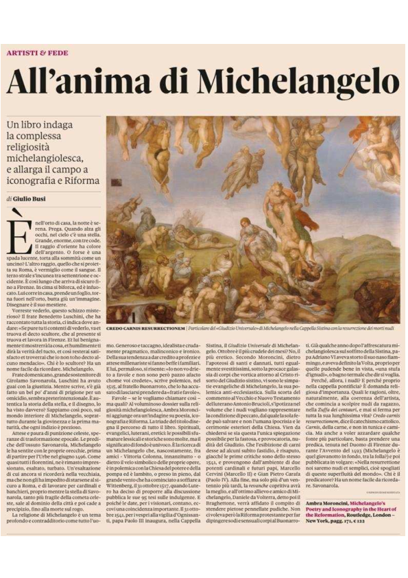(PDF) Giulio Busi, Book Review of Ambra Moroncini's 'Michelangelo's ...