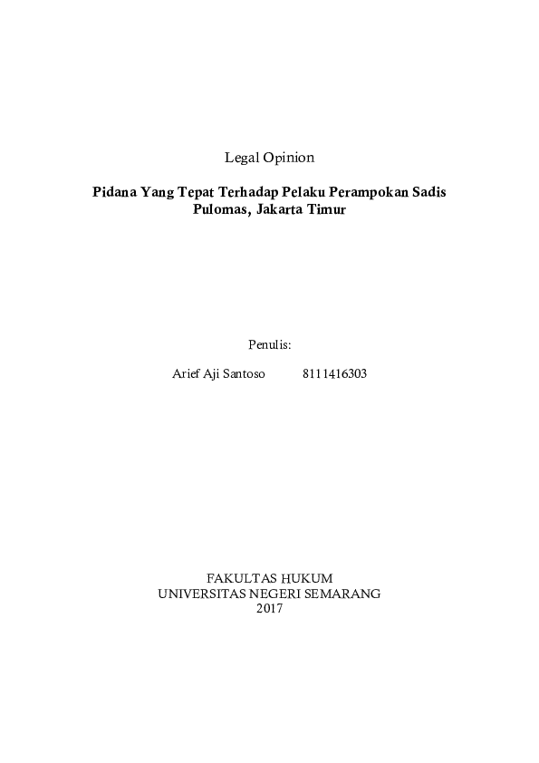 (DOC) Legal opini | arief mulyadi - Academia.edu