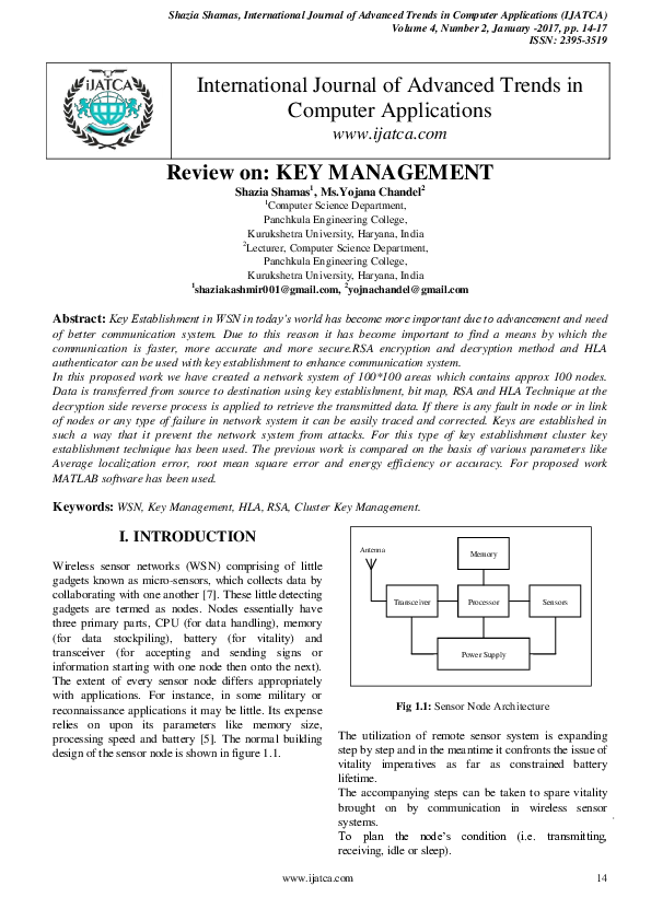 (PDF) Review on: KEY MANAGEMENT