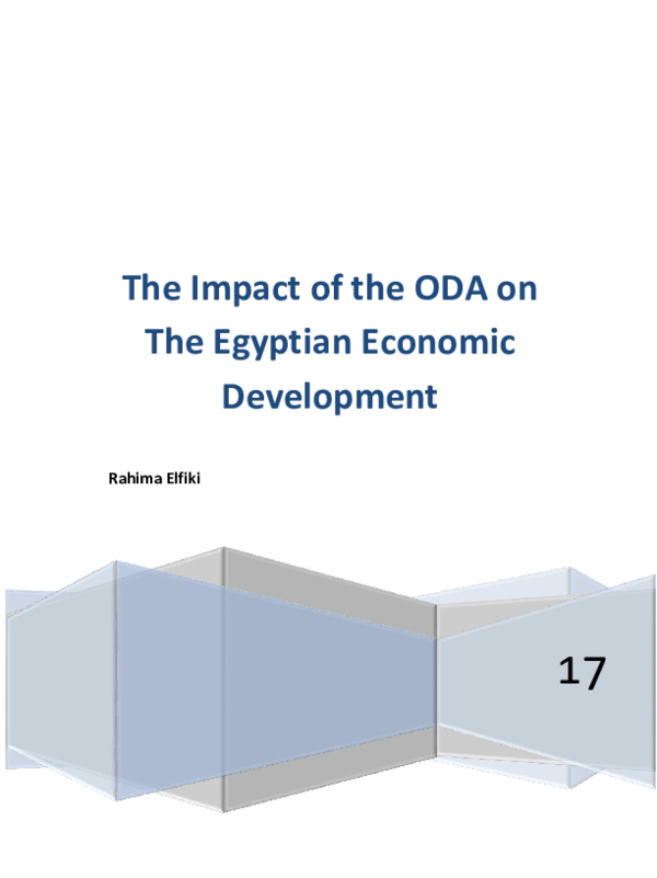 (PDF) The Impact of the ODA on The Egyptian Economic Development