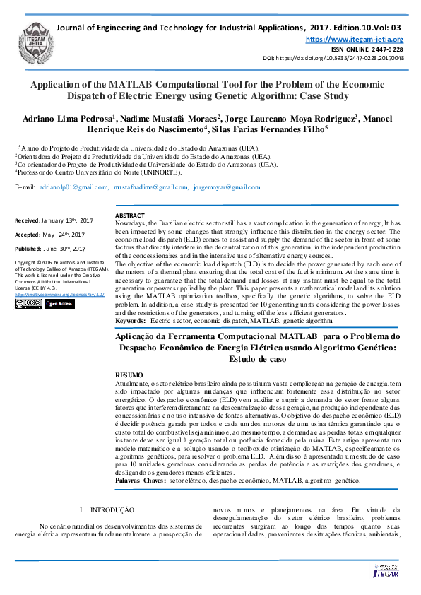 Pdf Application Of The Matlab Computational Tool For The Problem Of 4301