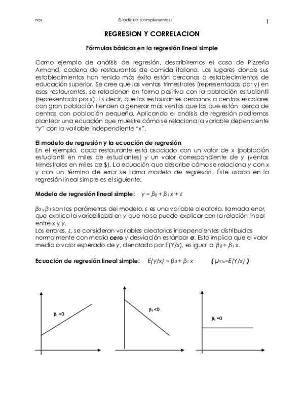 (PDF) REGRESION Y CORRELACION