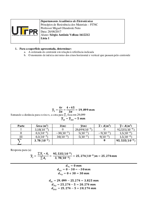 (PDF) Lista 1 Resmat