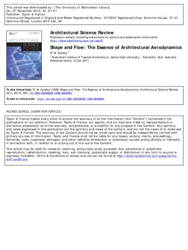 (PDF) Architectural Science Review Shape and Flow: The Essence of ...