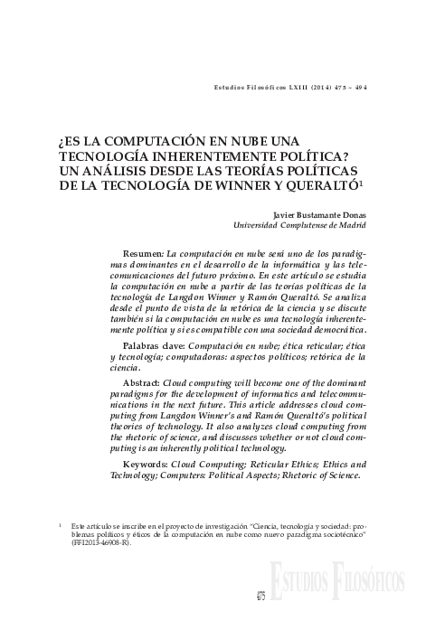 (PDF) Computación en la nube