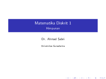 (PDF) Matematika Diskrit 1