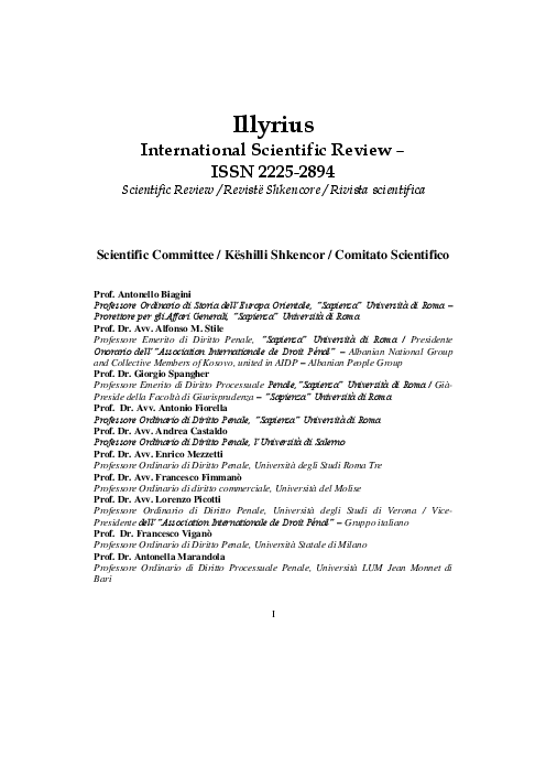 (PDF) Rivista Illyrius n. 8 - (I) 2017.pdf | ILLYRIUS International ...