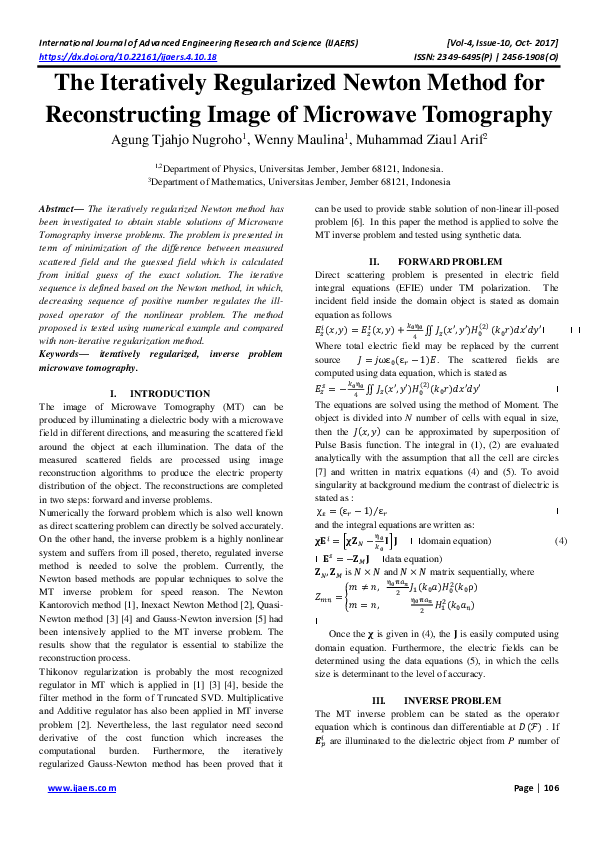 (PDF) 18 The Iteratively Regularized.pdf | IJAERS Journal - Academia.edu