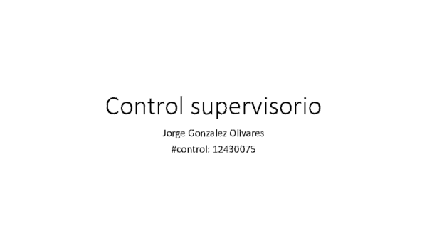(PPT) Control supervisorio