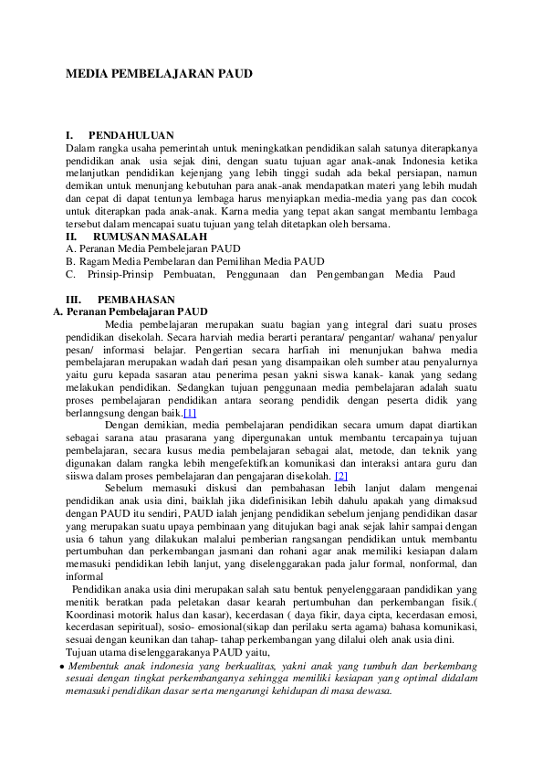 (DOC) MEDIA PEMBELAJARAN PAUD